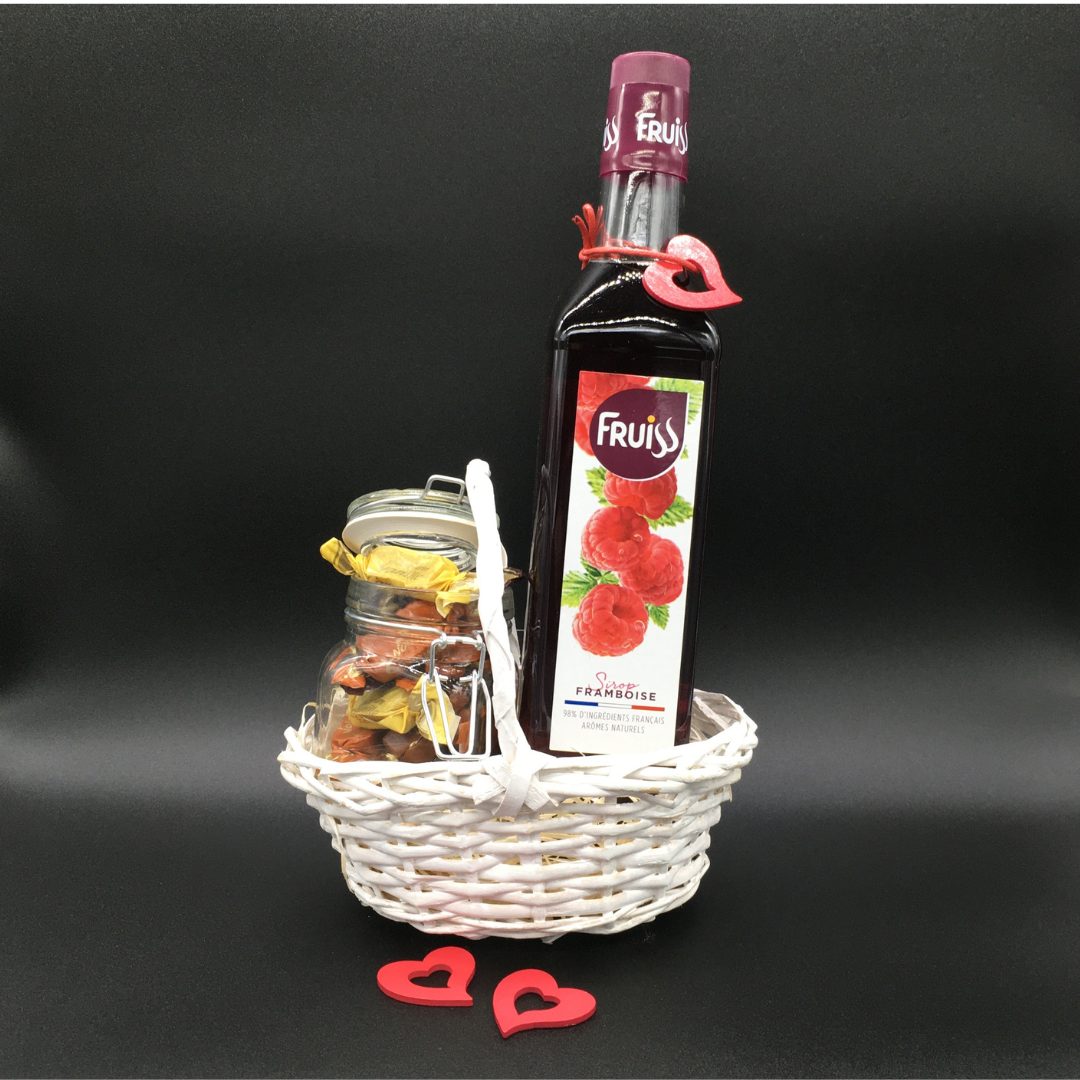 Cesta blanca San Valentín - MIMORALILA